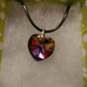 Jewelry | Radiant Red Crystal Heart Necklace | Poshmark